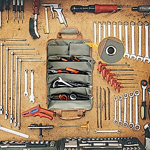 Tsmsv Tool Roll Up Bag, Roll Up Tool Bag, Roll Tool Organizer With 3 Detachable Pouches, Tool Roll Pouch For Mechanic/Electrician/Motorcycle/Truck