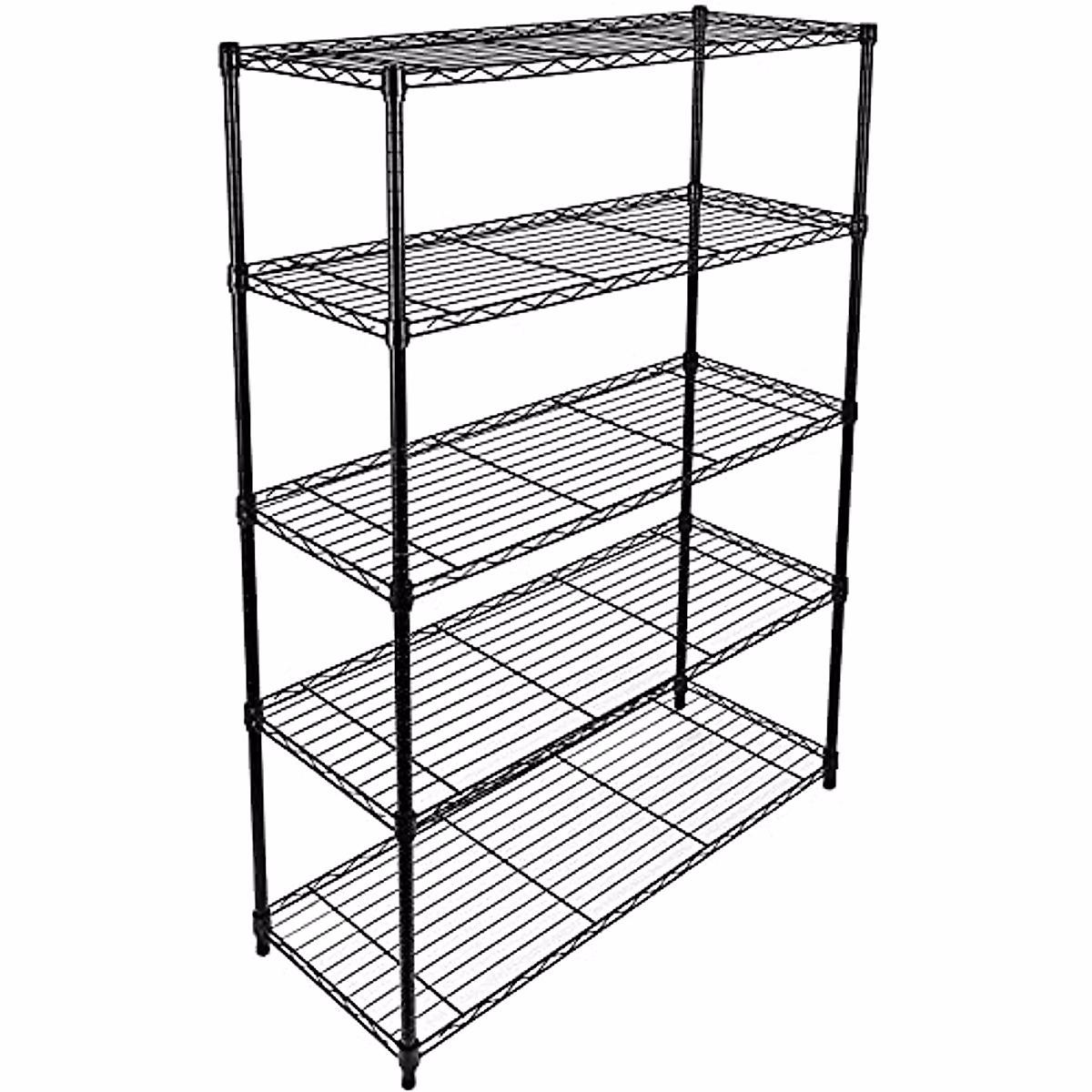 YSSOA 5-Tier Heavy Duty Storage Shelving Unit,Black,36L x 14W x 60H inch