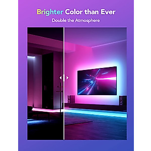 Govee RGBIC LED Strip Lights M1, 3.28ft LED Lights Extension without Plug, DIY Multiple Colors on One Line, Smart LED Strip Lights for Bedroom, Studio, Cabinet, Upgraded RGBIC, Christmas