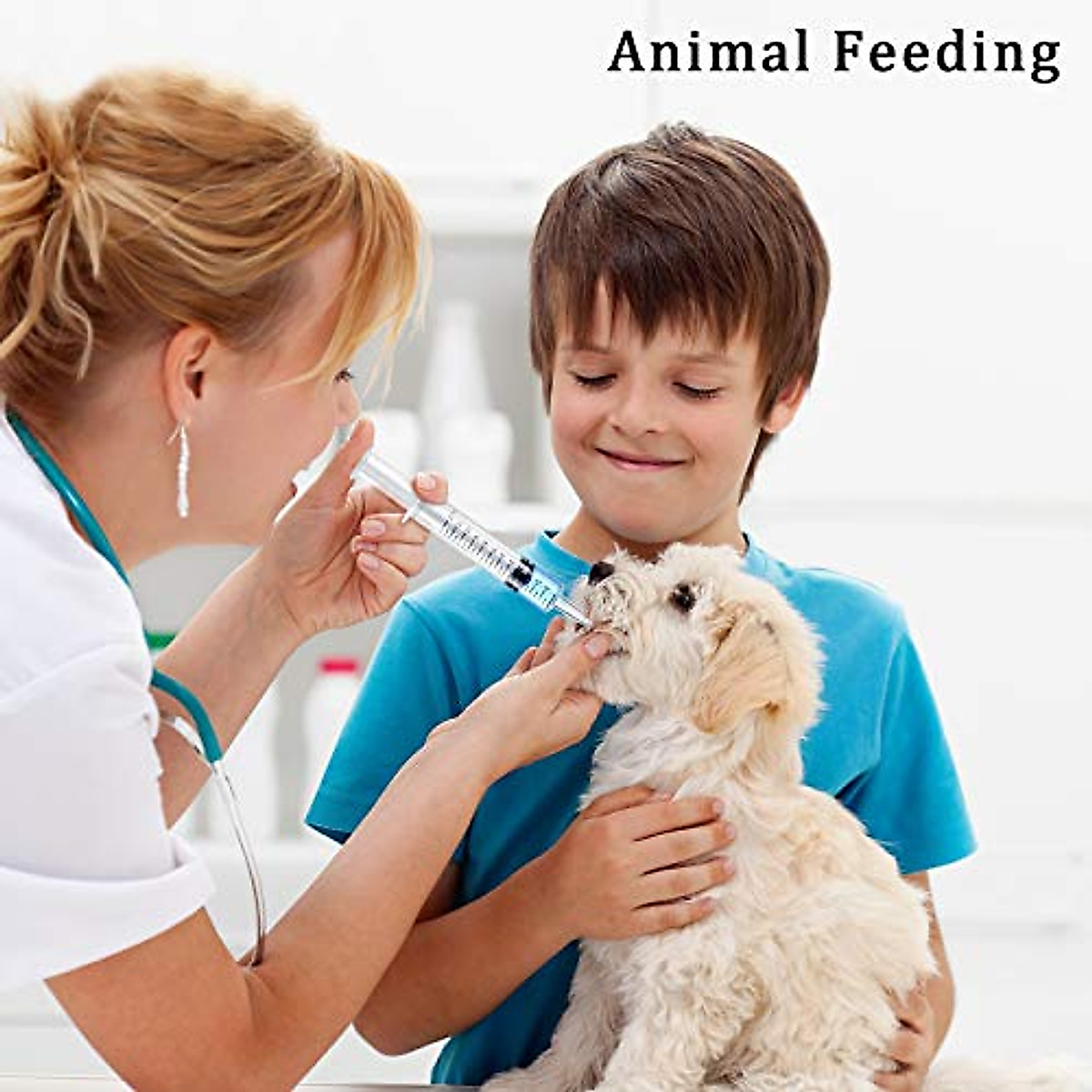 12 ml Plastic Syringes Set, Dental Syringe with Curved Tip and Straight Tip, Disposable Irrigation Syringe Mouthwash Cleaner for Oral Care, Animal Feeding, with Measurement (20 Pieces)