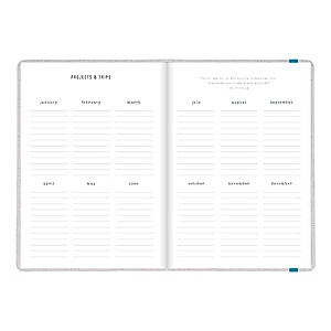 Letts of London Raw Weekly/Monthly Planner, 12 Months, January to December, 2024, Sewn Binding, A5 Size, 8.25" x 5.875", Multilingual, Grey (C082307-24)
