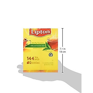 Lipton Decaffeinated Black Tea Bags, (72 x 2 Pack) 144 count