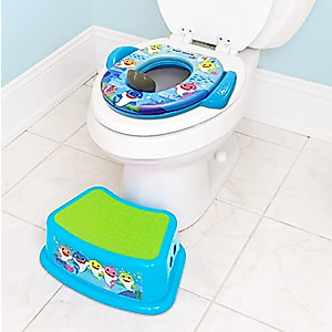 Pinkfong Baby Shark 2 Piece Essential Potty Training Set - Soft Cushion, Baby Potty Training, Safe, Easy to Clean, Step Stool