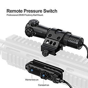 RL55 Red Laser Sight Red Dot 650nm Rifle Scope with 20mm Picatinny Mount and Pressure Switch Included