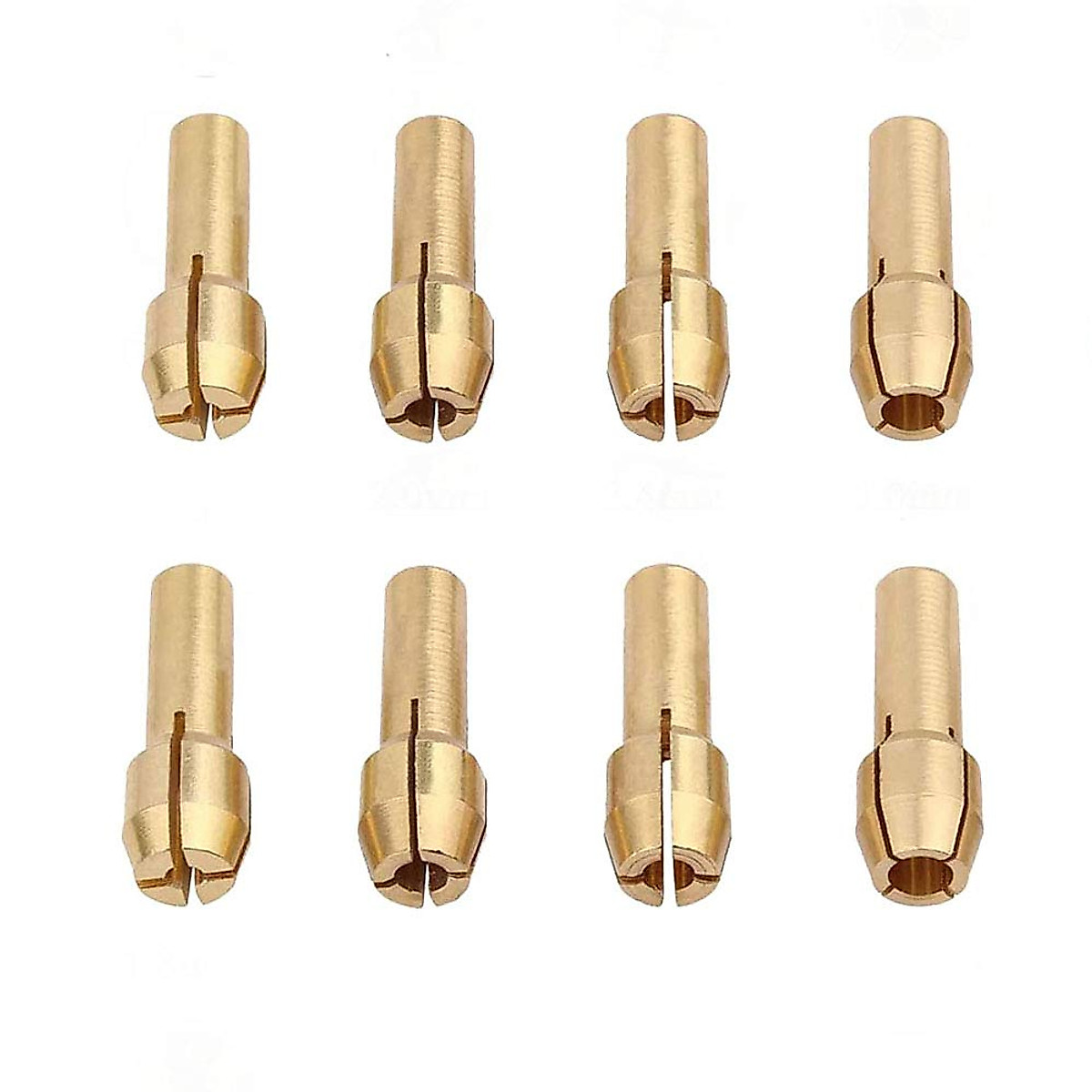 Luo ke 9 Pieces Brass Collet Brass Chuck Fits Dremel Rotary Tools (9Pc Collet Nut set)
