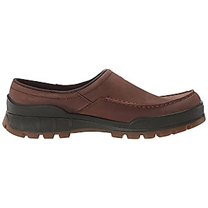 ECCO Men's Track 25 Hydromax Water Resistant Moc Toe Clog, Cocoa Brown Nubuck, 10-10.5