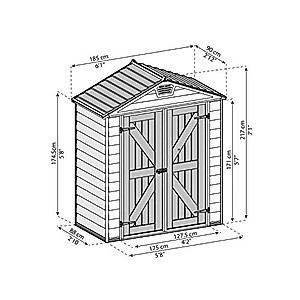 Palram - Canopia SkyLight 6' x 3' Storage Shed - Tan
