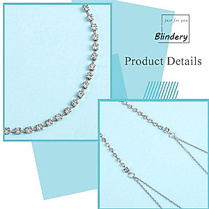 Blindery Sexy Body Chains Silver Rhinestone Belly Waist Chain Beach Body Jewelry Party Body Accessory for Women