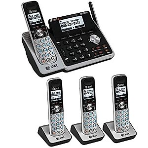 AT&T (TL88102) Dect 6.0 1-Handset 2-Line Landline Telephone Bundle with 3 Handsets and Dual Caller ID/Call Waiting