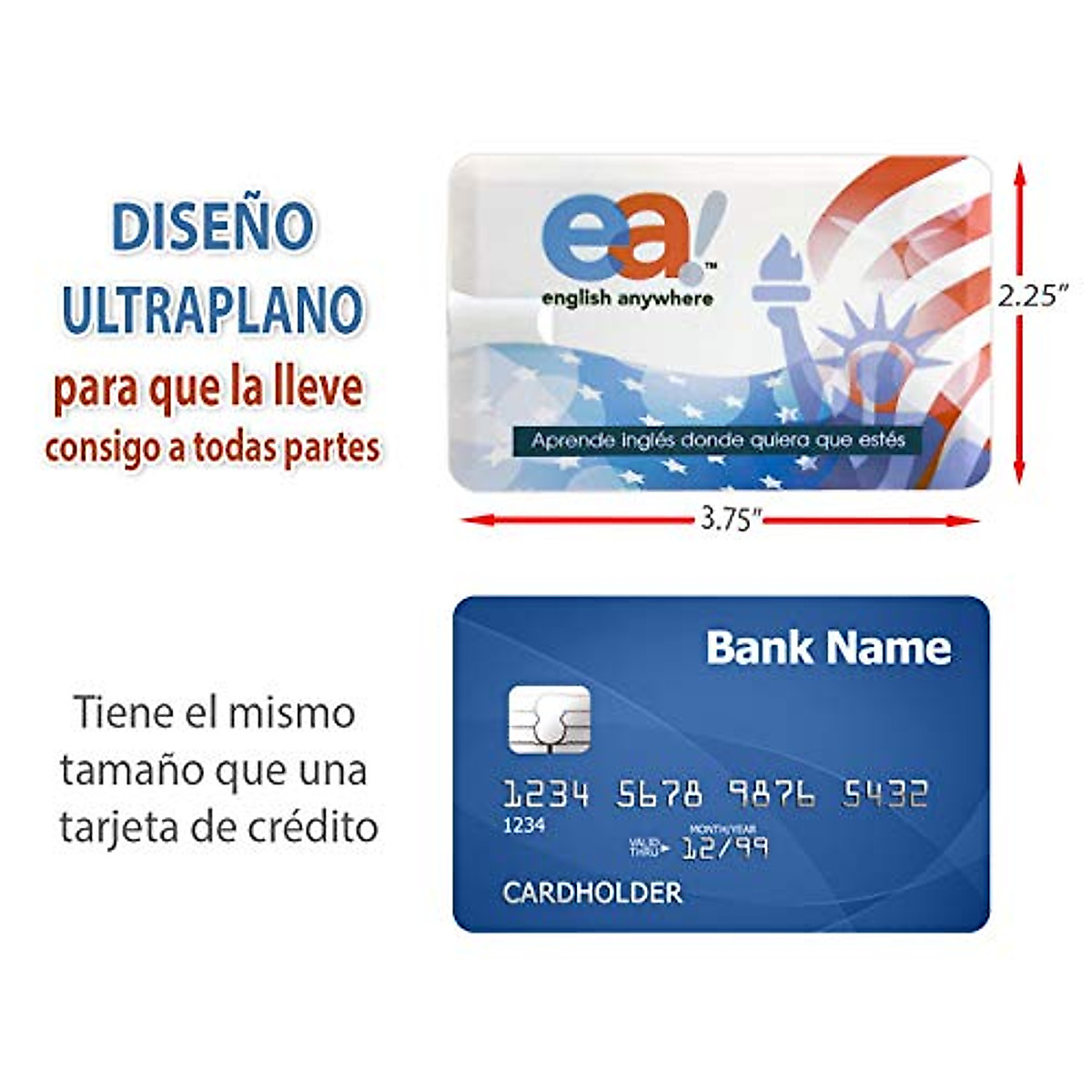 Curso de Ingles - Aprender Ingles Basico | English Course EA English Anywhere | Incluye Reproductor Mp3 Ultra Plano con 90 Lecciones en Audio | Spanish Edition.