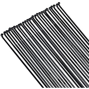 GIORIS 261mm Bicycle Spokes 20pcs/lot J Bend Flat Bike Spokes 2mm Steel Wheel Spokes 14G Elbow Flat Bike Wheel Spokes with Nipples for Mountain Bike Road Bike