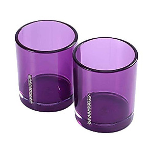 Purple Bathroom Accessories Set Purple Bathroom Accessories Bathroom Designer 5-Piece Bath Accessory Set,Acrylic Gift Set Toothbrush Holder Toothbrush Cup Soap Dispenser Soap Dish Toilet Brush Holder