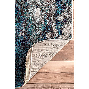 nuLOOM Haydee Abstract Area Rug, 5 ft x 8 ft, Blue