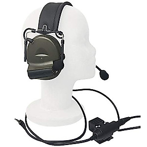 【Z-TAC Official Store】 ZTactical Comta II TacticalHeadset（Z041-FG）+ U94 zPTT Kenwoo Push-to-Talk（Z113KEN） Noise Reduction Headphones WalkieTalkie Dual zPTT for Military Radio
