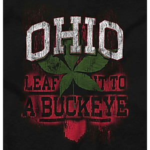 Brisco Brands Ohio Stenciled Buckeye Leaf OH Cool Baby Romper Boys or Girls