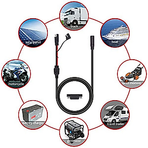 Billion wealth 3.3Feet / 1M DC8mm Female to SAE Connector Perfectly Compatible with Solar Panel RV Solar Plug