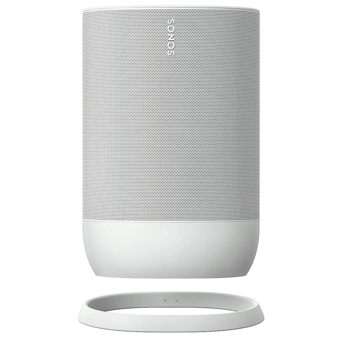 Sonos Move - Battery-Powered Smart Wi-Fi and Bluetooth Speaker with Alexa Built-in - Lunar White (2-Pack)