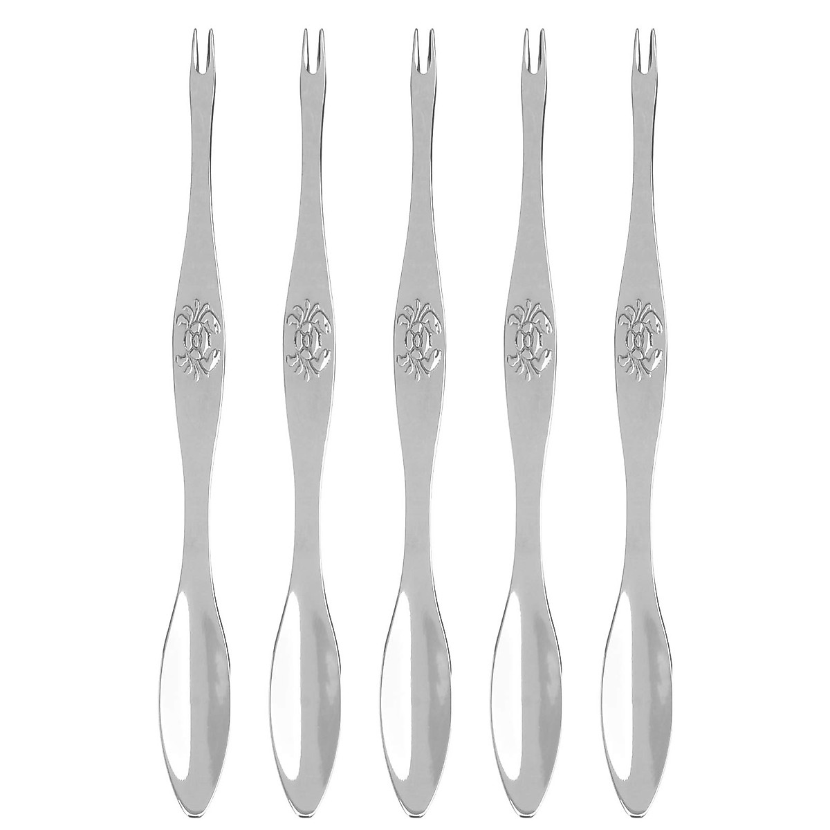 Cabilock Stainless Steel Utensils Set 5pcs Lobster Picks Neddles Seafood Tools Seafood Forks Picks Stainless Steel Crab Leg Lobster for Kitchen Home (1) Metal Forks