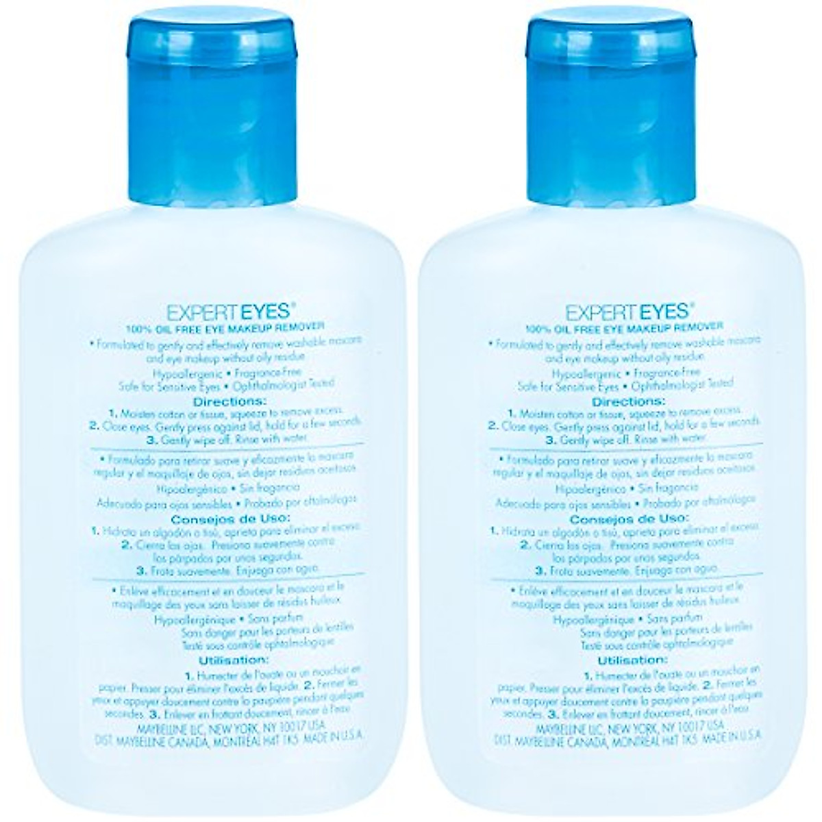 Maybelline New York Expert Eyes Oil-free Eye Makeup Remover, 2 Count