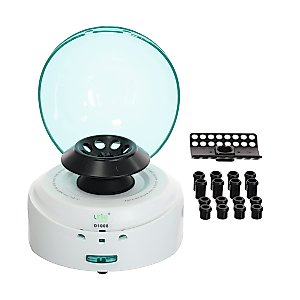Utile Electric Benchtop Centrifuge Machine, with Maximum Speed of 7000RPM, Low Noise, Green Cover, 2 Rotors for 8 x 0.2/0.5/1.5/2.0ml and 0.2mL×32 PCR Strips or 0.2mL×4 PCR 8 Strips, 4620.1004.08.1