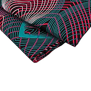 African Fabric 100% Cotton Kente Cloth by The Yard 6 Yards African American Ankara Print Wax Fabric 1451