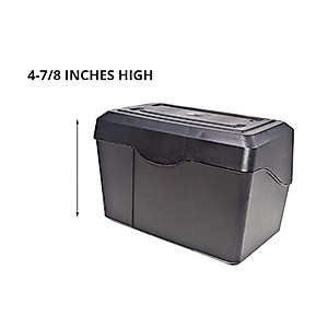 1InTheOffice Index Card Storage Box 4x6, Index Card Holder 400 Capacity & 4x6 Ruled Index Cards, White 200/Pack