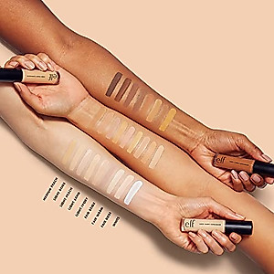 e.l.f. Hydrating Camo Concealer, Lightweight, Full Coverage, Long Lasting, Conceals, Corrects, Covers, Hydrates, Highlights, Deep Caramel, Satin Finish, 25 Shades, All-Day Wear, 0.20 Fl Oz