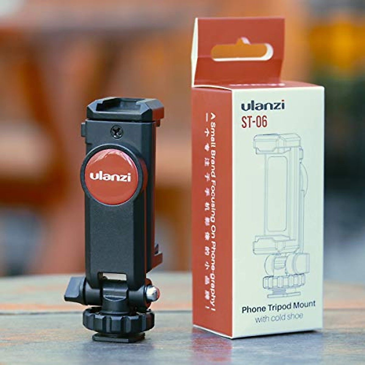 ULANZI Universal Phone Tripod Mount with Cold Shoe Mount, Rotates and Adjustable Clamp Holder Smartphone Clip Adapter for iPhone 11 Pro Max X XR Xs Max 8 7 Plus Samsung Galaxy s10 s9 Note10 Google
