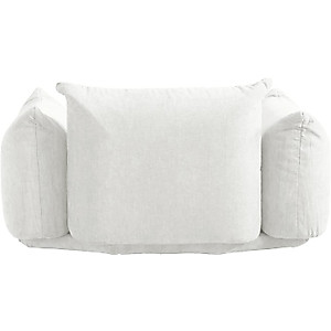 JACH Mid-Century Modern Comfy Sofa Couch with Thick Cushion, Chenille Single Accent Chair Deep Seat Couches, 50" Plush Sofas Furniture for Small Spaces Living Room Bedroom Office Apartment, White