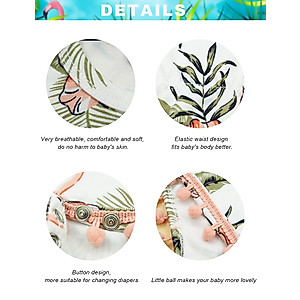 Lasilviaivy Newborn Infant Baby Girl Clothes Flamingo Romper + Headband Summer Outfits Toddler Girl Clothes 3PC 0-3 Months