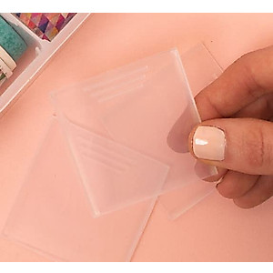 Craftelier - Washi Tapes Organiser Box | Transparent with Adjustable Compartments | Box Size: 28 x 17 x 5,6 cm - Minimum Compartment Size: 5,5 x 5,5 cm