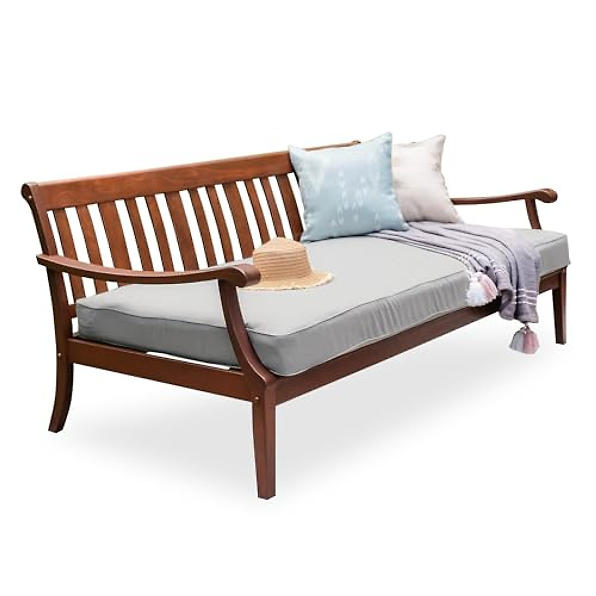 Cambridge Casual Solid Wood Como Daybed, Natural Brown/Oyster