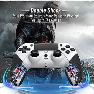 TERIOS Wireless Controller Compatible with PS4/PS4 Pro/PS4 Slim, (No Drift) Control for PS4 with Hall Sensor Joystick-Speakers-6 Axis Motion Sensor-Programming-Auto Turbo Function (Hall Black)