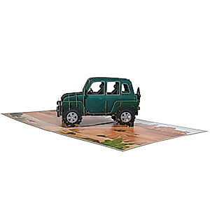 GREETING ART 3D Car Pop Up Cards, Thank You Card,Greeting Card, Happy Birthday Gift Cards,Anniversary Cards for Husband, Boyfriend, Brother, Dad, Nephew, Son