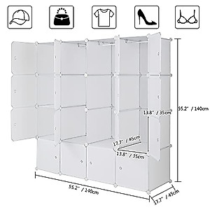 Cube Storage Organizer with Hanging Rod - Stackable Modular Closet System