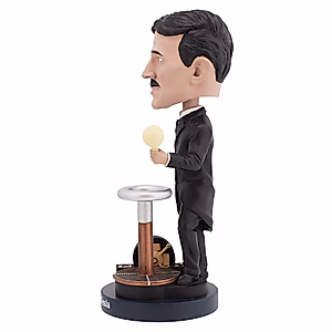 Royal Bobbles Nikola Tesla Bobblehead, Premium Polyresin Lifelike Figure, Unique Serial Number, Exquisite Detail