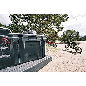 Cobalt 25 Quart Roto-Molded Super Ice Cooler | Large Ice Chest Holds Ice Up to 3 Days | (Gray)