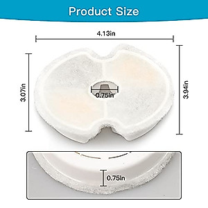 Cepheus Cat Water Fountain Replacement Filters, 8 Packs Pet Fountain Carbon Filters for Stainless Steel Cat Water Fountain, Automatic Pet Drinking Fountain