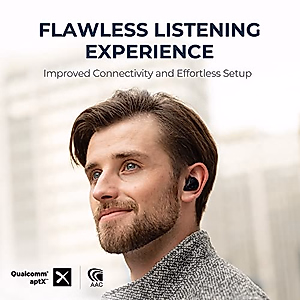 Cambridge Audio Melomania Touch Earbuds, True Wireless Bluetooth 5.0, Hi-Fi Sound, in-Ear Stereo Ear Buds for iPhone and for Android (Black)