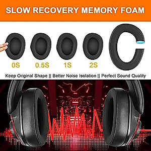 Replacement Ear Pads for GSP 600, Ear Cushions Covers Repair Parts Compatible with GSP 670, GSP 500 Gaming Headphones Headset, Easy Installation and Noise Isolation