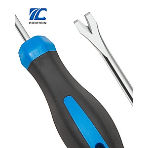 ROTATION Tack Lifter U Tip Nail Puller Upholstery Staple Remover Tool for Furniture, Auto