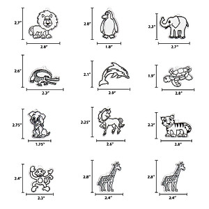 Yes Made by Me Animal Suncatcher Refill Pack 12 pk by Horizon Group USA, Multicolor, one Size