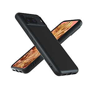 Foluu Silicone Case for Google Pixel 8, Pixel 8 Liquid Gel Rubber Bumper Case with Soft Microfiber Lining Cushion Slim Hard Shell Shockproof Protective Cover for Google Pixel 8 2023 (Black)