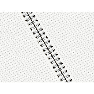 HULYTRAAT Large Graph Ruled Wirebound Spiral Notebook, 8.5 x 11 Inches, 5 X 5 Graph Ruled (5 sq/in) Paper Pad, Premium 100gsm Ivory White Paper, 128 Squared/Grid Pages per Notebook (Pack of 2)