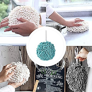 CHOOSE HOME Chenille Hand Towel Ball Fast Drying Handball Absorbent Soft Towel for Kitchen Bathroom 3 Pack