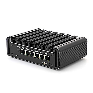 HSIPC 11th Gen i7 1165G7 Firewall Micro Appliance, Mini PC, Nano PC, Router PC(16G 128G) with 6 RJ45, AES-NI, 2.5GBE,HDMI USB3.0 Console,Compatible with Pfsense OPNsense