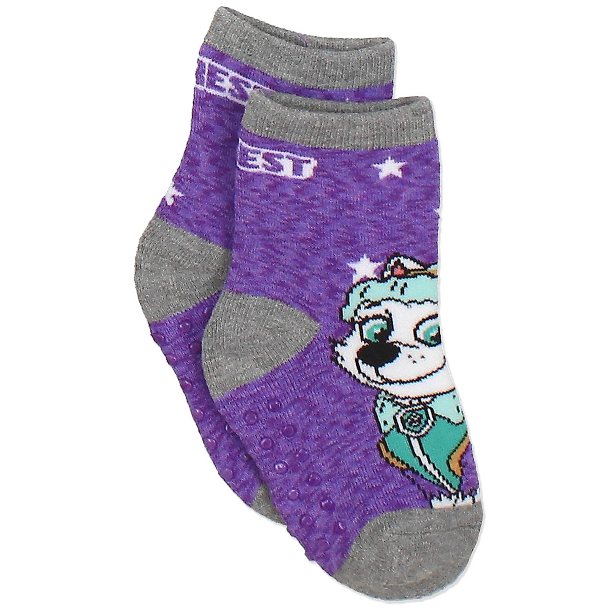 Paw Patrol Boys Girls 7 pack Socks with Grippers (Shoe: 7-10 (Sock:4-6), Grey/Multi)