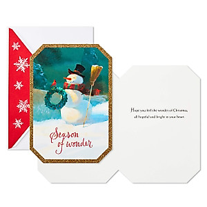 Hallmark Boxed Christmas Cards Assortment, Santa and Snowman (40 Cards with Designed Envelopes)