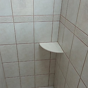 White Carara (Millas White) Marble Both Side Polished Bathroom Corner Shelf 9''x9''