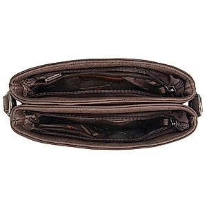 Montana West Crossbody Purse for Women Multi Pocket Crossover Side Purses Medium Size Cross Body Bag with Wide Guitar Strap Travel MWC-184CF